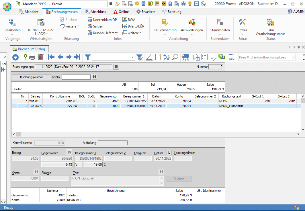 DocuWare in ADDISON integrieren